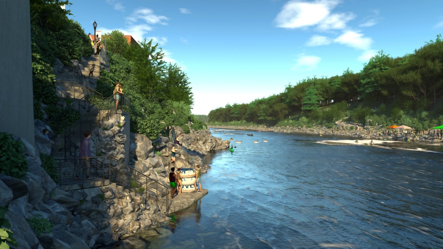Natural Tubing Channel – Skowhegan River Park